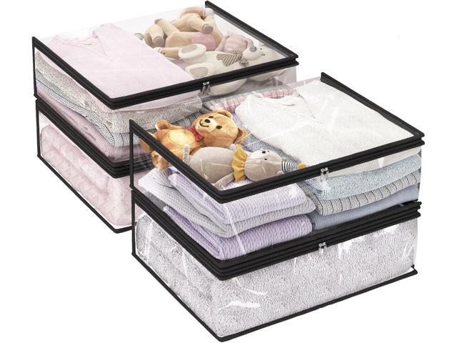 Click here for Fixwal 4pcs Clear Storage Bags for Clothes with Zi... prices