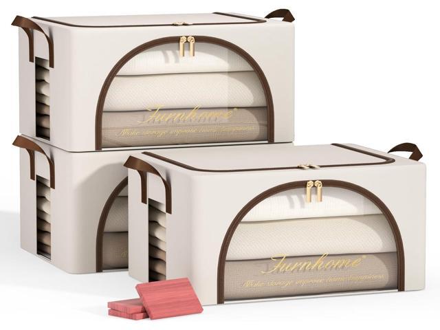 Click here for Furnhome 3 pack Clothes Storage Bins with metal Fr... prices