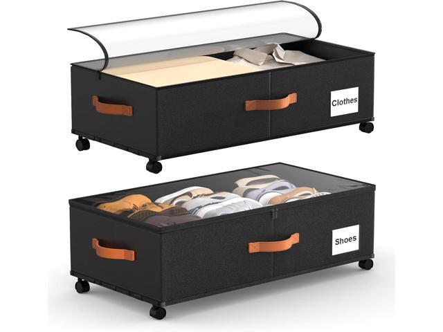 Click here for Under Bed Storage Containers with Wheels  9.5 inch... prices