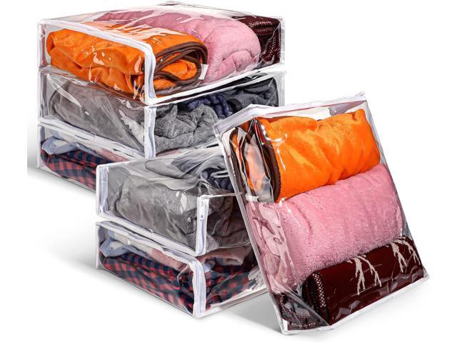 Click here for 6 Packs Clear Zippered Storage Bags Sweater Moth B... prices