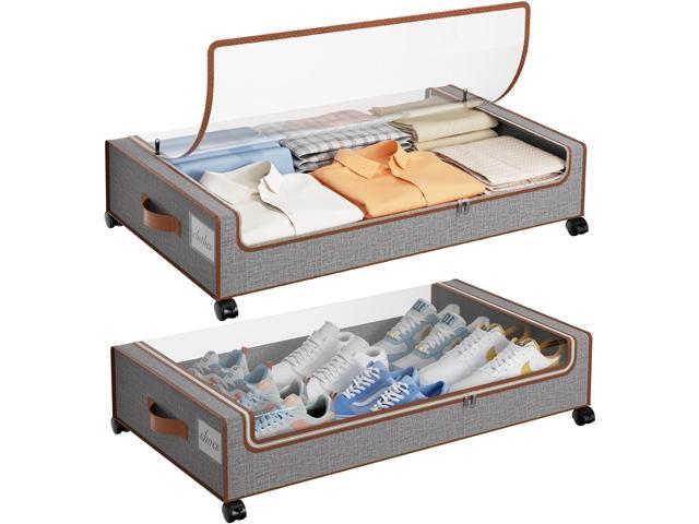 Click here for Yecaye Under Bed Storage with Wheels  2 Pack Under... prices
