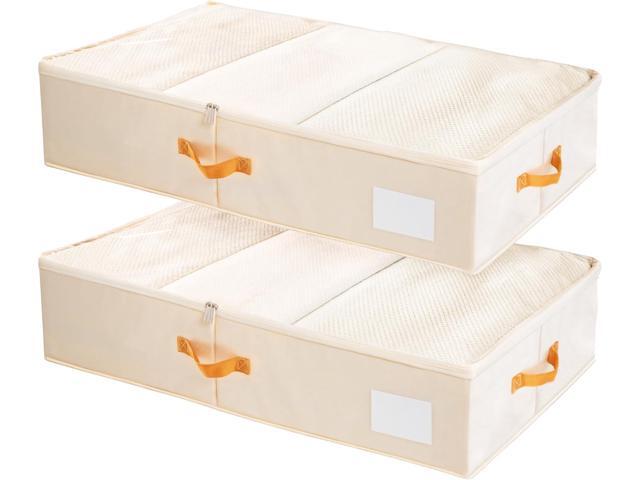 Click here for Criusia Under Bed Storage Bins with Clear PVC Lids... prices