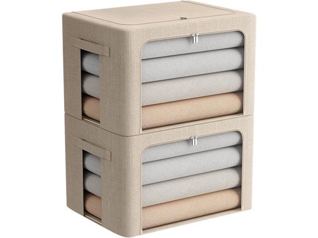 Click here for 2 Pack Clothes Storage Bins Stackable Metal Frame... prices