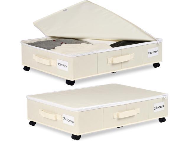 Click here for Under Bed Storage with Wheels  2 Pack Under Bed St... prices