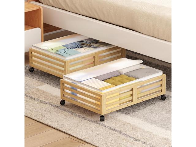 Click here for Under Bed Storage Containers With Wheels - 2 Pcs B... prices