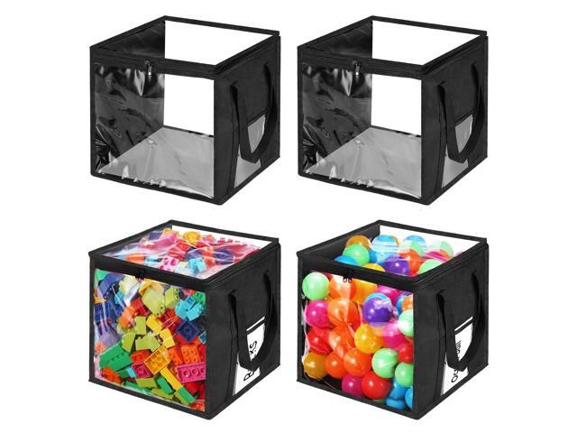 Click here for 4 Packs Large Toy Storage Bins 12 Clear Zippered S... prices