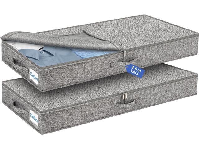 Click here for Cirhy Under Bed Storage Containers  4.5 Inch Tall... prices