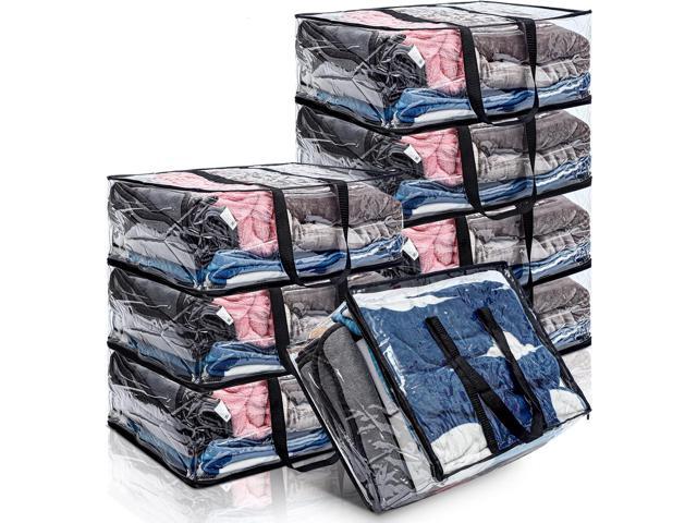 Click here for 8 Pcs Clear Zippered Storage Bags Closet Organizer... prices