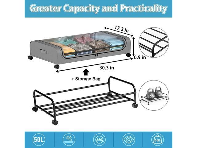 Click here for OTAVILEM Under Bed Storage with Wheels  2-Pack Und... prices