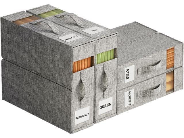 Click here for 4Pack Sheet Organizers for Linen Closet - King/Que... prices