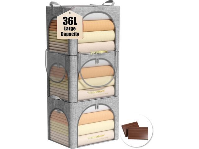 Click here for Clothes Storage Bins with Lids  3 Pack Foldable Fa... prices