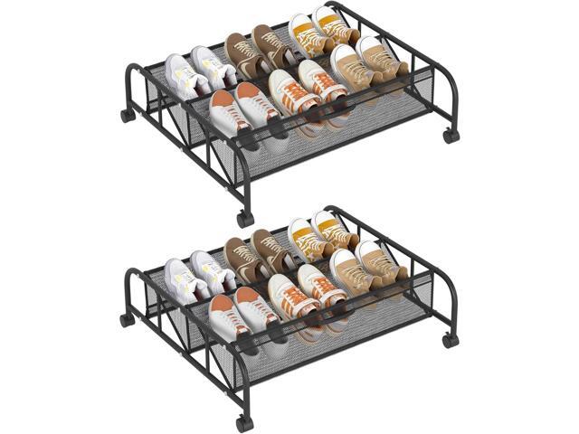 Click here for 2 Tier Shoe Rack Underbed Organizer Storage Rack w... prices