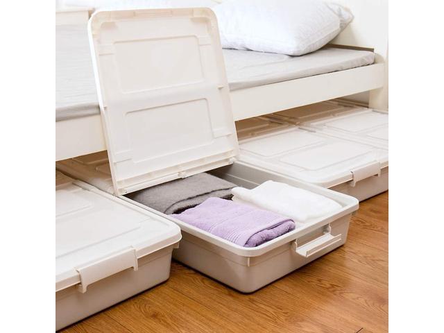 Click here for 3 Pack Large Rolling Under Bed Storage Bin With Wh... prices