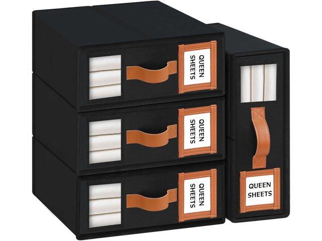 Click here for LHZK Foldable Bed Sheet Organizers and Storage - 4... prices