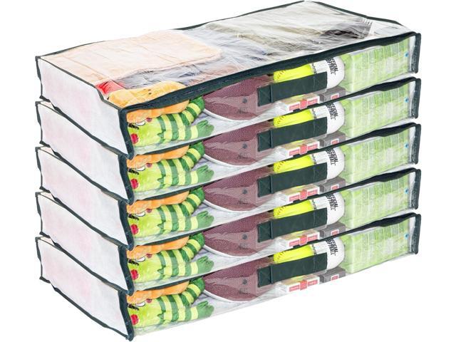 Click here for 5-Pack Clear Vinyl Zippered Underbed Storage Bags... prices
