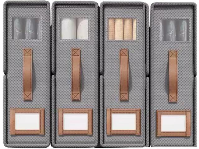 Click here for Pack of 4 Bed Sheet Organizers and Storage - Folda... prices