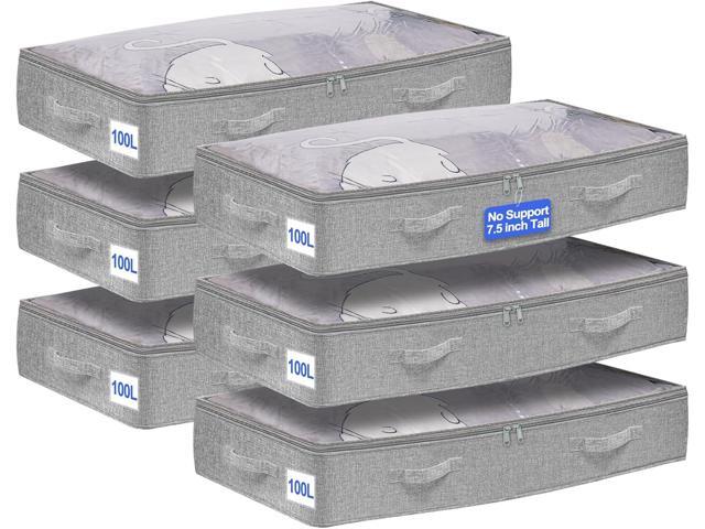 Click here for punemi 6-Pack Under Bed Storage Bags (No Support)... prices