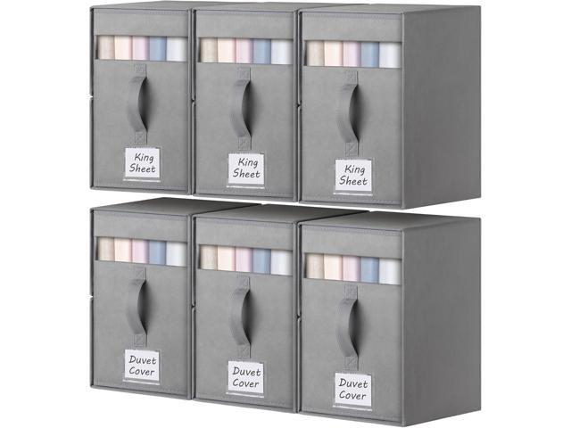 Click here for 6 Pack Large Bed Sheet Organizers and Storage  (Ki... prices