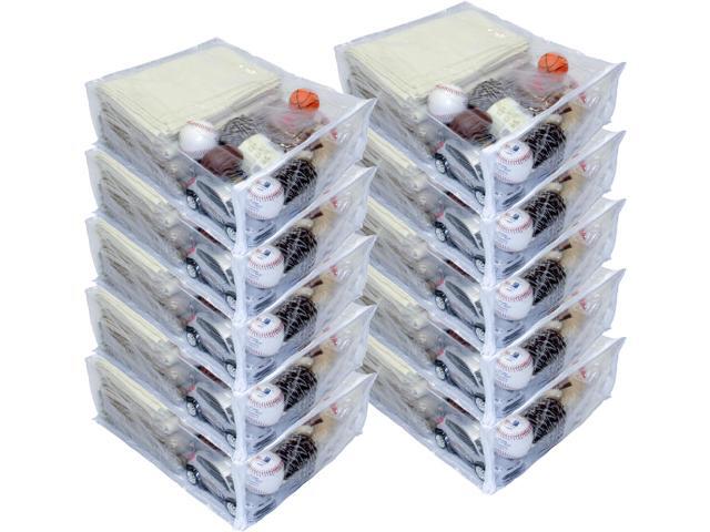 Click here for 10-Pack Heavy Duty Vinyl Zippered Closet Storage B... prices