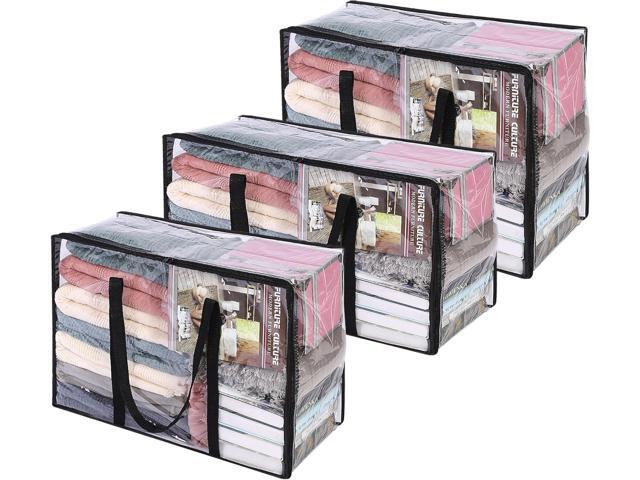 Click here for Vieshful 3 Pack 40L+60L+90L Clear Clothes Storage... prices