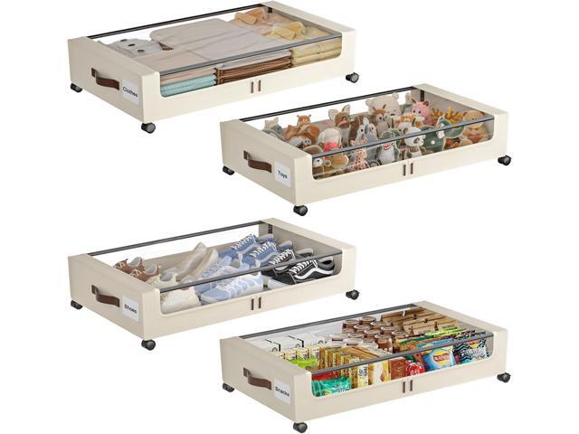 Click here for Under Bed Storage with Wheels  4 Pack Under Bed St... prices