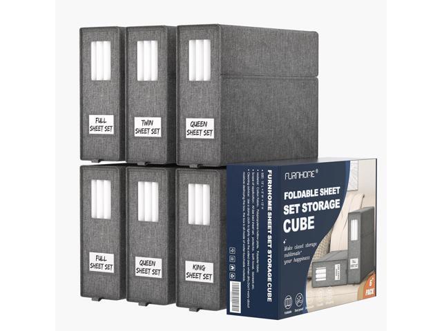 Click here for Furnhome 6 Pack Bed Sheet Storage 2024 Sheet Organ... prices