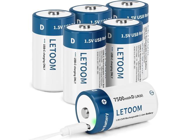 Click here for D Batteries Rechargeable with 4 in 1 USB C Chargin... prices