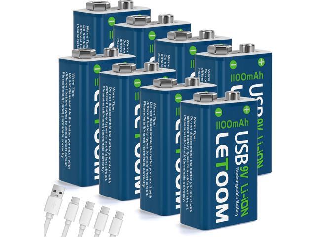 Click here for USB Rechargeable 9V Lithium Batteries  1000mAh  Se... prices