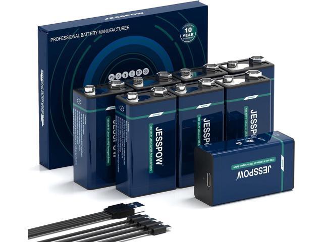 Click here for 8 Pack Rechargeable 9 Volt Batteries USB Rechargea... prices