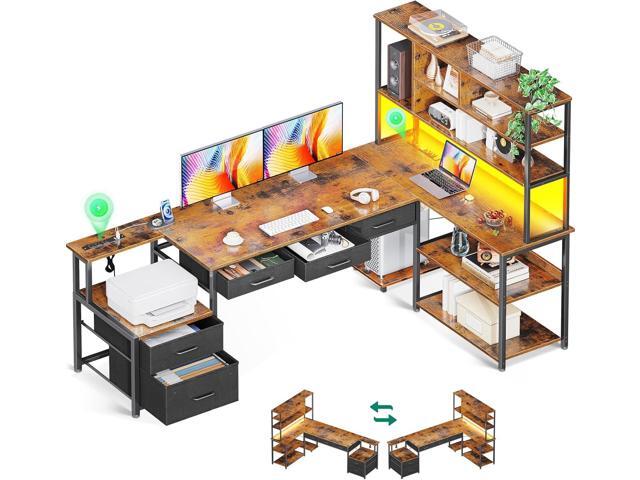 Click here for AODK 79 inch L Shaped Desk with 5 Drawers  Reversi... prices