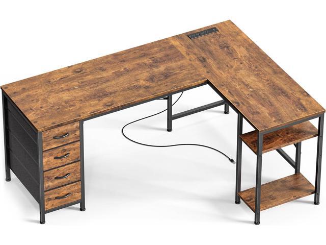 Click here for Huuger 55 Inch L Shaped Desk with Fabric Drawers... prices