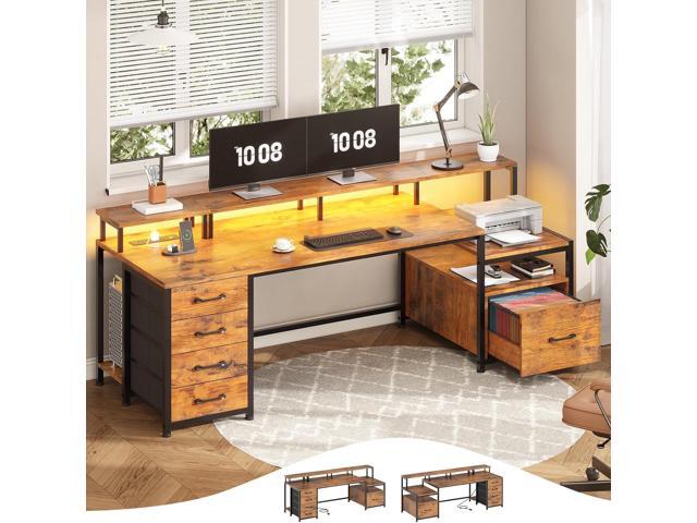 Click here for SEDETA Home Office Desk with File Drawer & Power O... prices