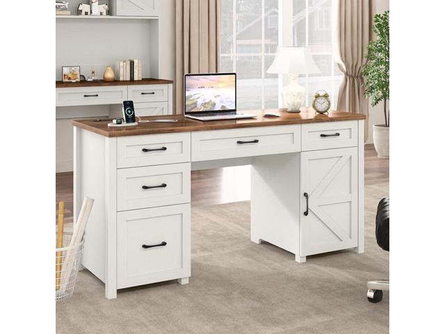 Click here for Farmhouse 61 Executive Desk with 5 Drawers  Rustic... prices