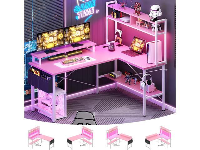 Click here for Aheaplus L Shaped Gaming Desk with Power Outlets &... prices