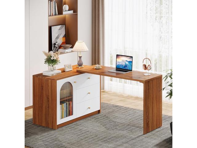 Click here for Tribesigns L Shaped Computer Desk with Drawers  Mo... prices