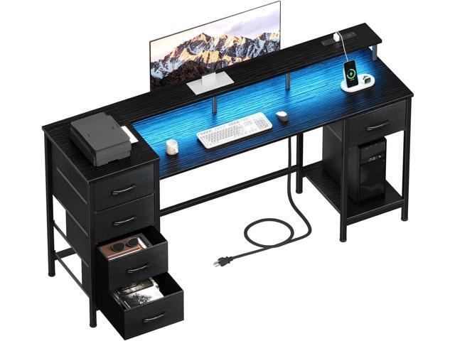 Click here for 55 Inch Computer Gaming Desk with Power Outlets LE... prices