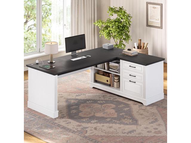 Click here for SEDETA Farmhouse 61 Executive L Shaped Desk  Home... prices