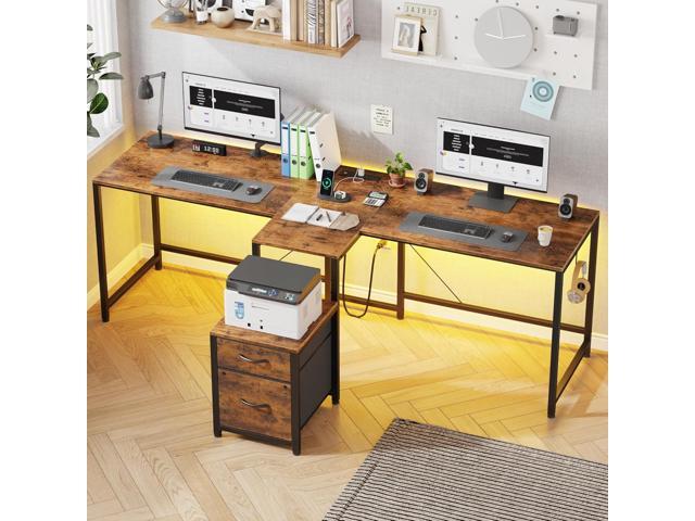 Click here for T-Shaped 2 Person Desk with Power Outlet  Long Two... prices