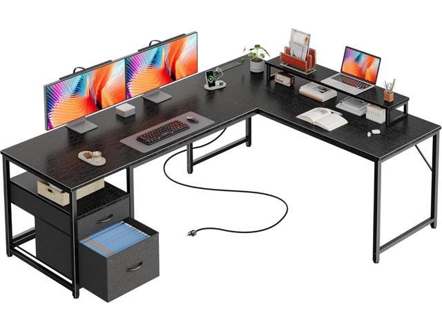 Click here for PRAISUN 63 Inch L Shaped Desk with Power Outlets a... prices