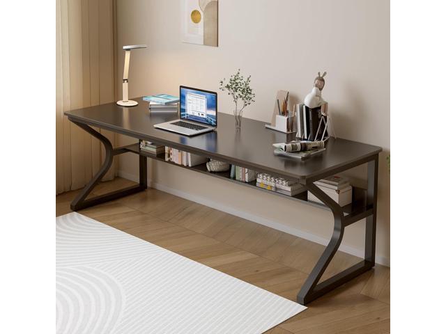 Click here for Extra Long Desk with Bookshelf - 71 Double Long Wr... prices