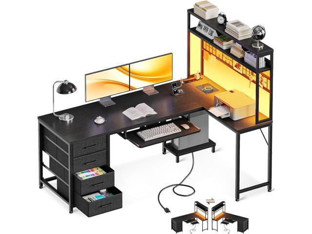 Click here for AODK 59 Inch L Shaped Desk with 4 Drawers  Reveris... prices