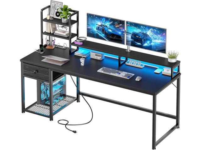 Click here for EnHomee 55 Inch Computer Desk with Hutch and Drawe... prices