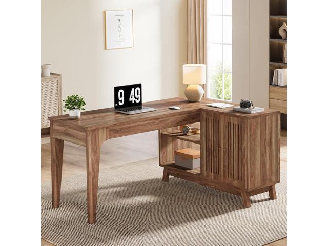 Click here for Tribesigns L-Shaped Desk with Storage Cabinet  57-... prices