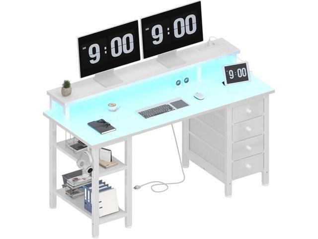 Click here for Lufeiya White Desk with Drawers Storage - 47 inch... prices