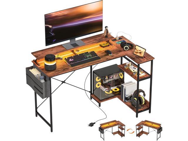 Click here for HOMCOM 58 L Shaped Gaming Desk with Power Outlets... prices