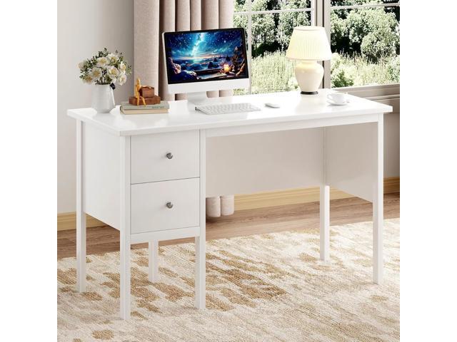 Click here for BHG Computer Desk with Drawers Modern White Home O... prices
