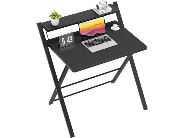 Click here for GreenForest No Assembly Folding Desk  2-Tier Compa... prices