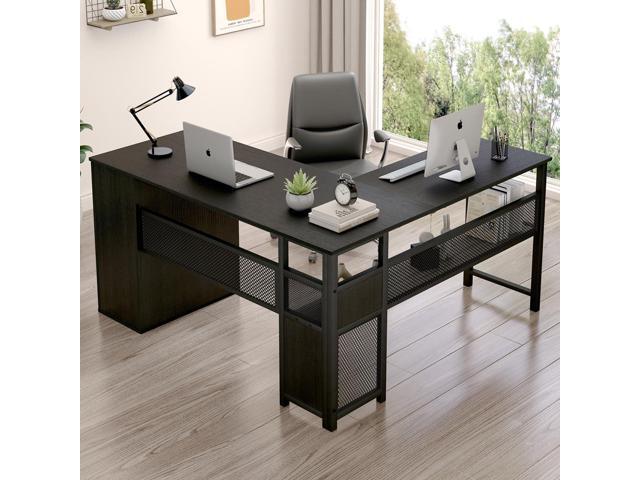 Click here for LVB Black L Shaped Desk  Reversible Computer Offic... prices