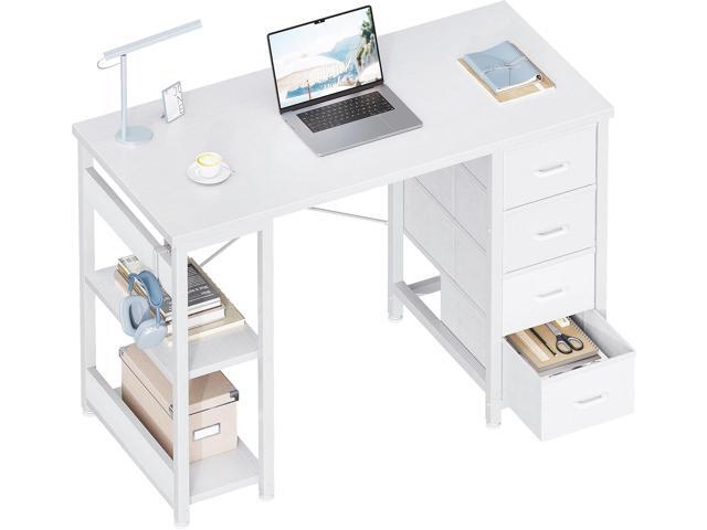 Click here for ODK 40 Inch Small White Computer Desk with 4 Fabri... prices