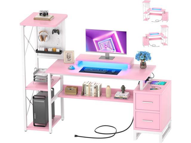 Click here for Computer Desk with 2 Fabric Drawers - Reversible H... prices